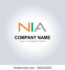 Letter Nia Logo Vector Design Illustration Stock Vector (Royalty Free ...
