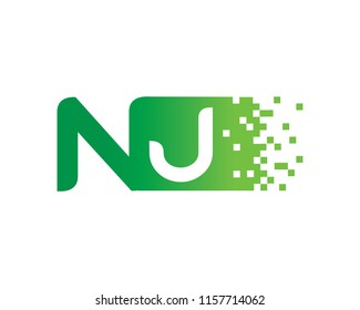 Letter Nj Logo Template Design Vector Stock Vector (Royalty Free ...