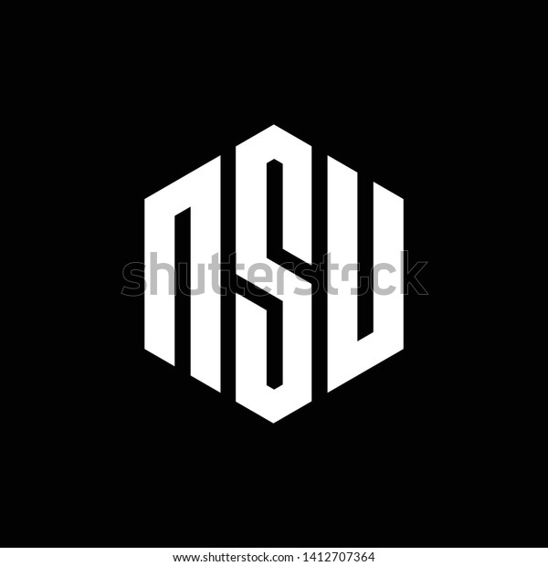Letter Nsu Logo Design Vector Vector Stock Vector (Royalty Free ...