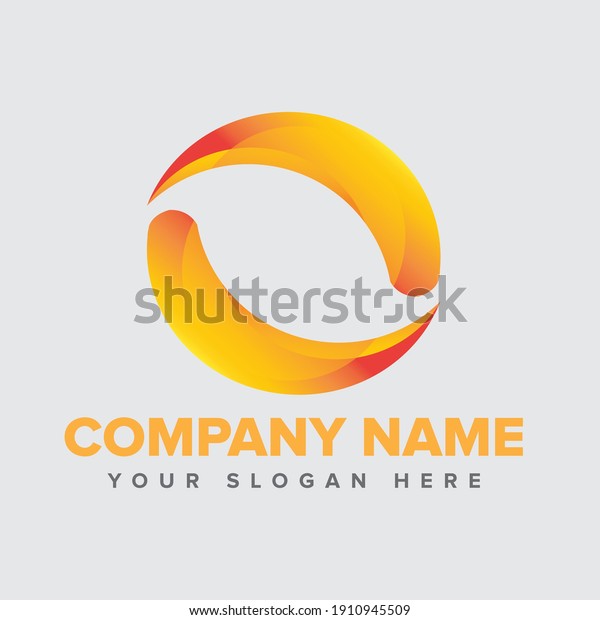 Letter O Abstract Logo Design Vector Stock Vector (Royalty Free) 1910945509