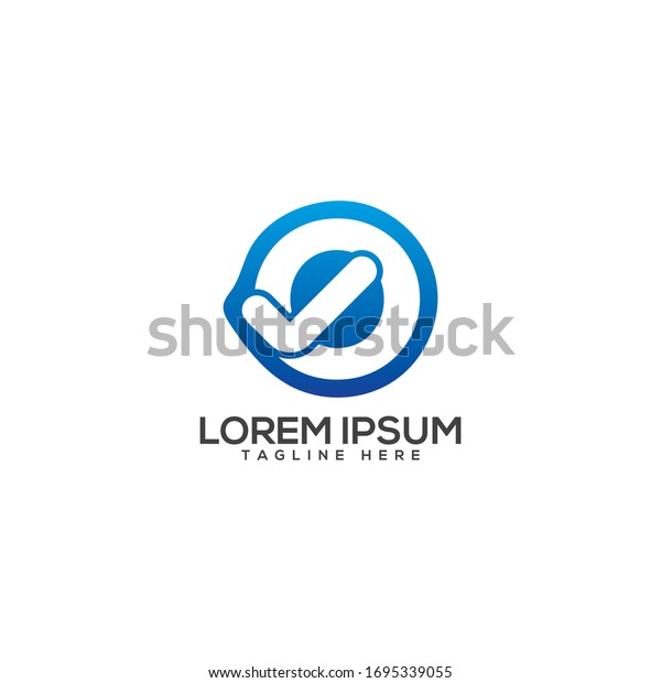 Letter O Check Mark Logo Icon: เวกเตอร์สต็อก (ปลอดค่าลิขสิทธิ์ ...