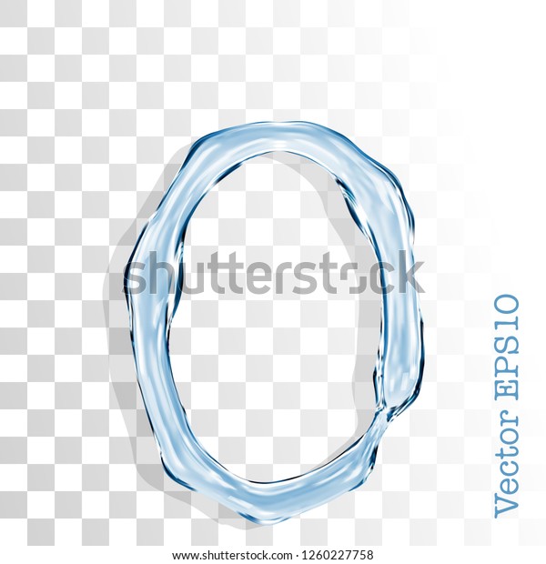 Letter O Clear Transparent Bluish Water Stock Vector (Royalty Free ...