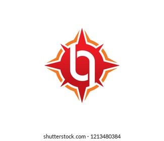 Letter O Compass Logo Template Design Stock Vector (Royalty Free ...