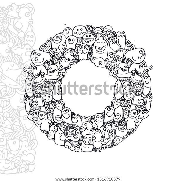 Letter O Doodle Style Vector Editable Stock Vector (Royalty Free ...