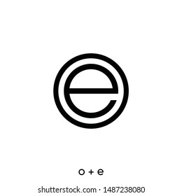 187 Letter e and o mark modern logo design template Images, Stock ...