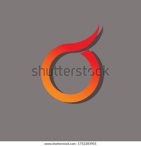 Letter O Fire Logo Vector Stock Vector (Royalty Free) 1752283901 ...