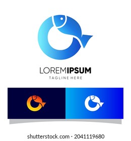 Letter O Fish Logo Design Vector Stock Vector (Royalty Free) 2041119680 ...