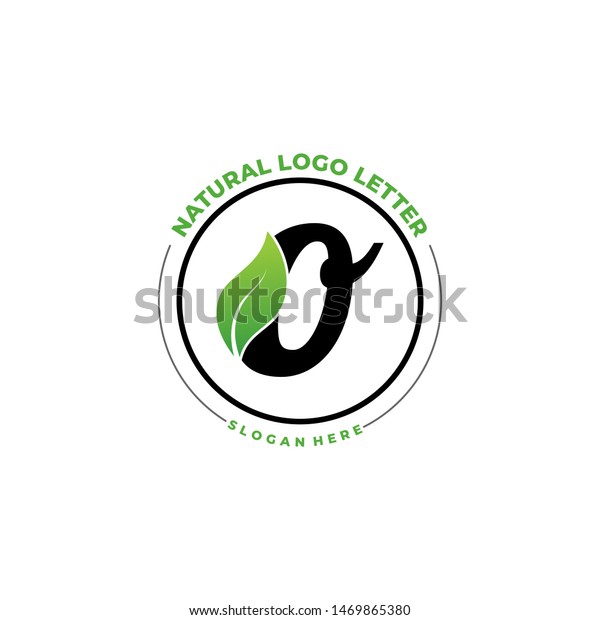 Letter O Leaf Logo Green Leaf Stock Vector (Royalty Free) 1469865380 ...