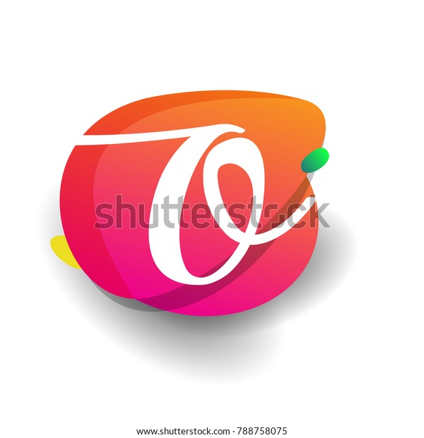 Letter O Logo Colorful Splash Background Stock Vector (Royalty Free ...