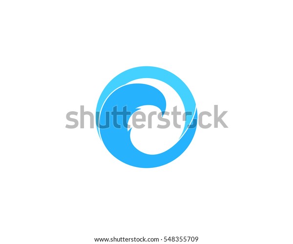 Letter O Ocean Logo Design Element Stock Vector (Royalty Free) 548355709