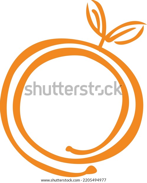 Letter O Orange Logo Design Template Stock Vector (Royalty Free ...