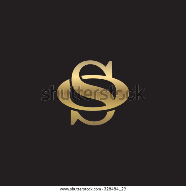 Letter O S Monogram Golden Logo Stock Vector (Royalty Free) 328484129