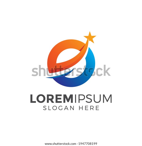 Letter O Star Logo Design Vector Stock Vector (Royalty Free) 1947708199 ...