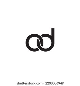 Letter Od Minimal Simple Modern Logo Stock Vector (Royalty Free ...