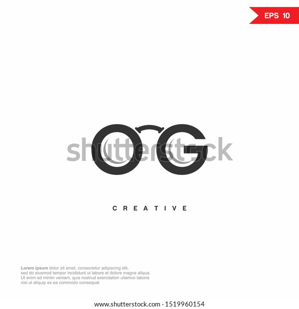 Letter Og Glasses Logo Icon Design Stock Vector (Royalty Free ...