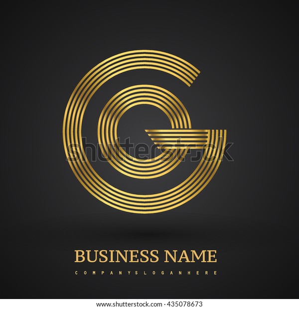 Letter OG or GO linked logo design circle G shape. Elegant golden ...
