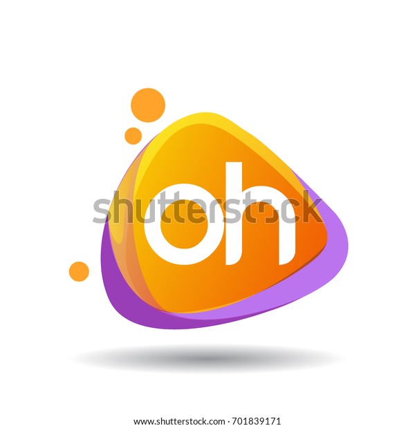 Letter Oh Logo Triangle Splash Colorful Stock Vector (Royalty Free ...