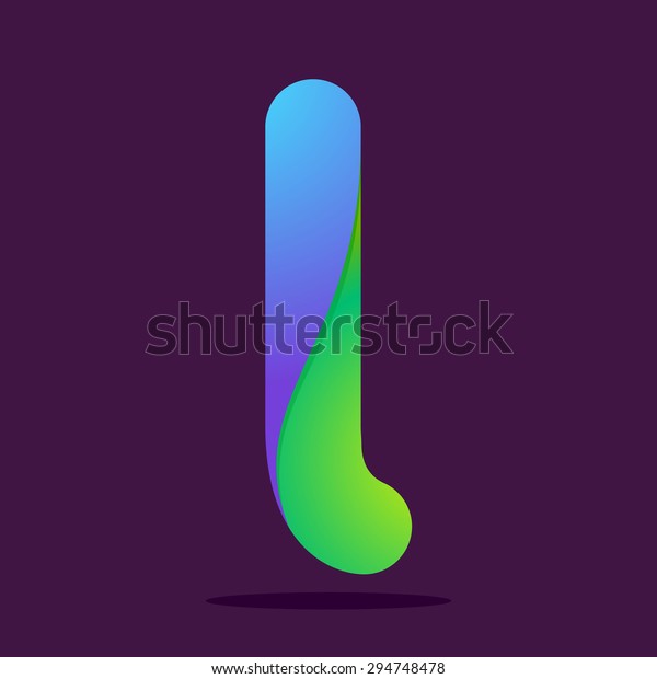 Letter One Line Colorful Logo Vector Stock Vector (Royalty Free ...