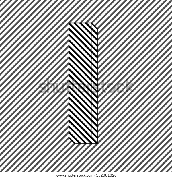 Letter I - optical illusion alphabet
