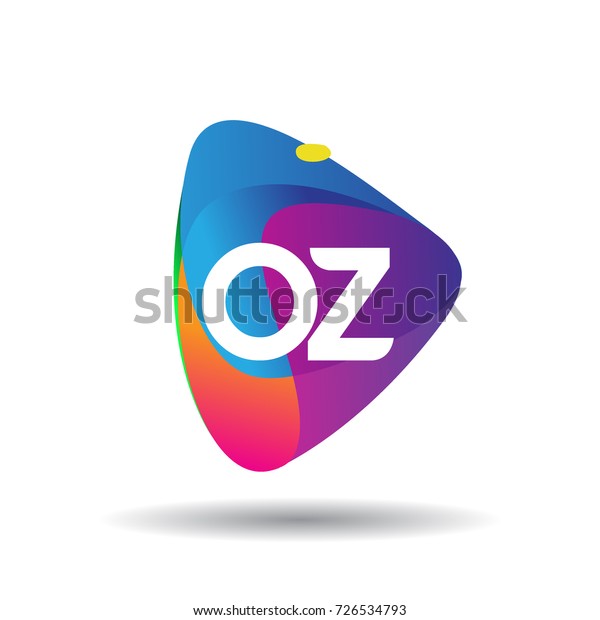 Letter Oz Logo Colorful Splash Background Stock Vector (Royalty Free ...