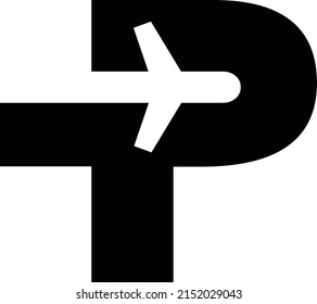Letter P Airplane Logo Creative Design Stock Vector (Royalty Free ...