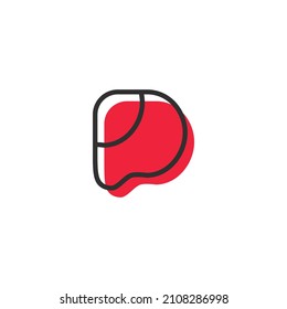 Letter P Clean Modern Logo Icon Stock Vector (Royalty Free) 2108286998 ...