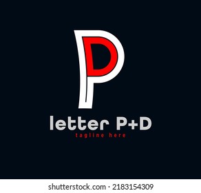 Letter P D Logo Design Unique Stock Vector (Royalty Free) 2183154309 ...