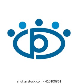 Letter P Eye Logo Vector Stock Vector (Royalty Free) 410100961 ...