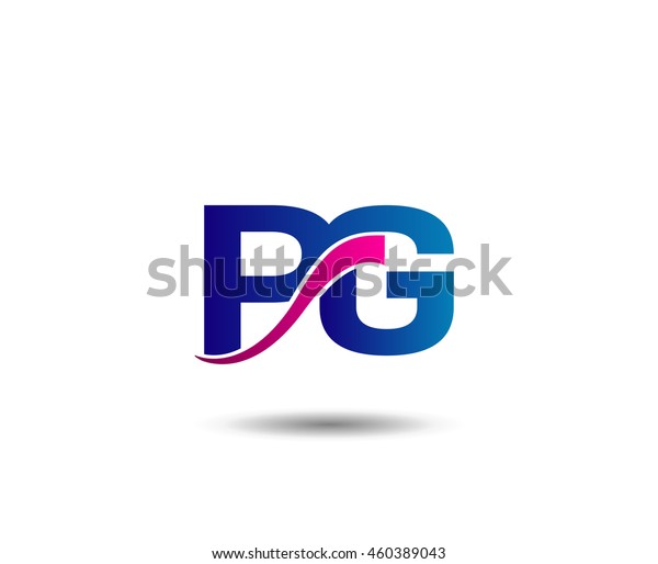 Letter P G Monogram Logo Stock Vector (Royalty Free) 460389043 ...
