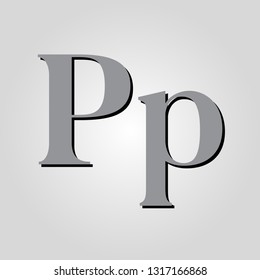 Letter P Grey Stock Vector (Royalty Free) 1317166868 | Shutterstock