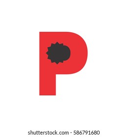 Letter P Head Silhouette Logo Vector Stock Vector (Royalty Free ...