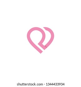 Letter P Heart Logo Stock Vector (Royalty Free) 1344433934 | Shutterstock