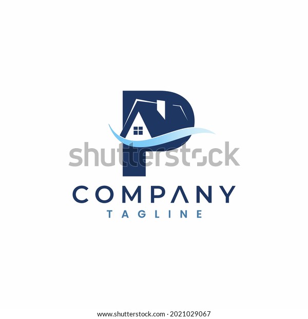 Letter P House Logo Initial Home Stock Vector (Royalty Free) 2021029067 ...