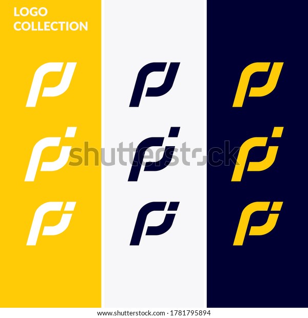 Letter P J Logo Vector Template Stock Vector (Royalty Free) 1781795894 ...