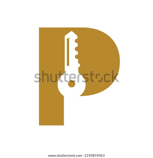 Letter P Key Logo Combine House Stock Vector (Royalty Free) 2190859063 ...