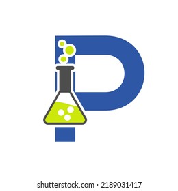 Letter P Lab Logo Concept Science Stock Vector (Royalty Free ...