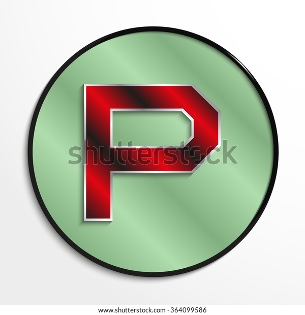 Letter P Latin Alphabet Vector Illustration Stock Vector (Royalty Free ...