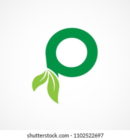 Letter P Leaf Logo Vector Design Stock Vector (Royalty Free) 1102522697 ...
