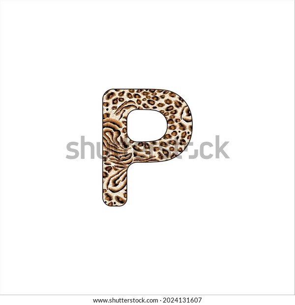 Letter P Leopard Letter Icon Wild Stock Vector (Royalty Free ...