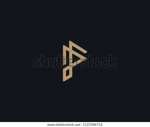 Letter P Line Art Logo Design Stock Vector (Royalty Free) 1123386752 ...