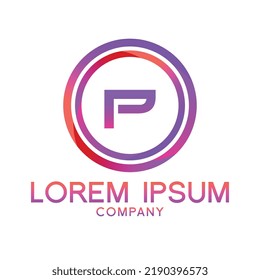 Letter P Line Logo Designcreative Minimal Stock Vector (Royalty Free ...