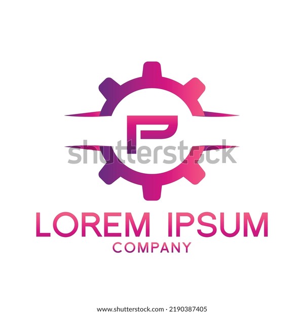 Letter P Line Logo Designcreative Minimal Stock Vector (Royalty Free ...