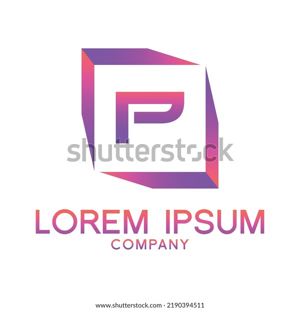 Letter P Line Logo Designcreative Minimal Stock Vector (Royalty Free ...