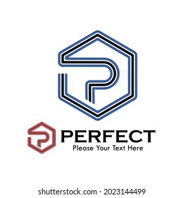 Letter P Line Logo Template Illustration Stock Vector (Royalty Free ...