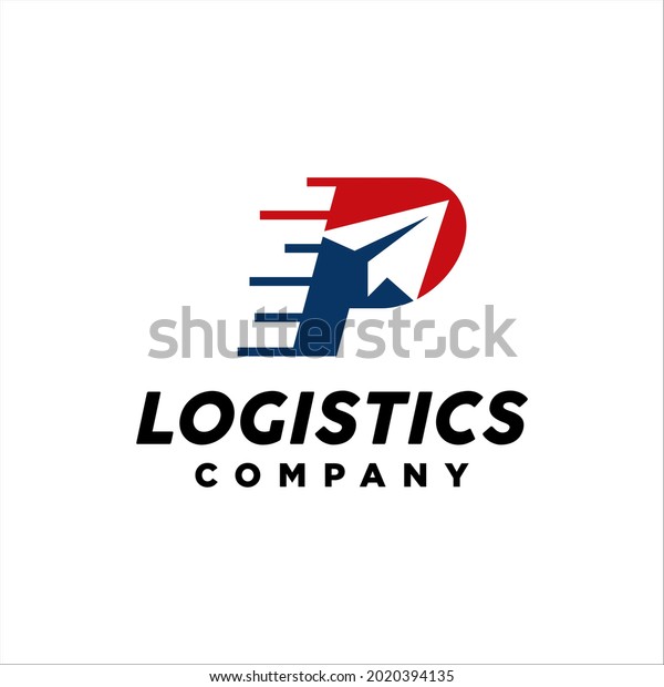 Letter P Logistics Logo Design Vector Stock Vector (Royalty Free ...