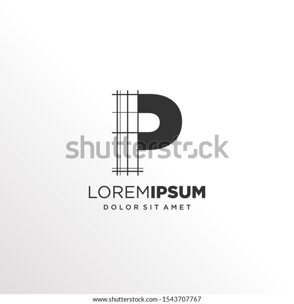 Letter P Logo Design Architecture Element: vector de stock (libre de ... Letter P Logo Design Architecture Element: vector de stock (libre de ...