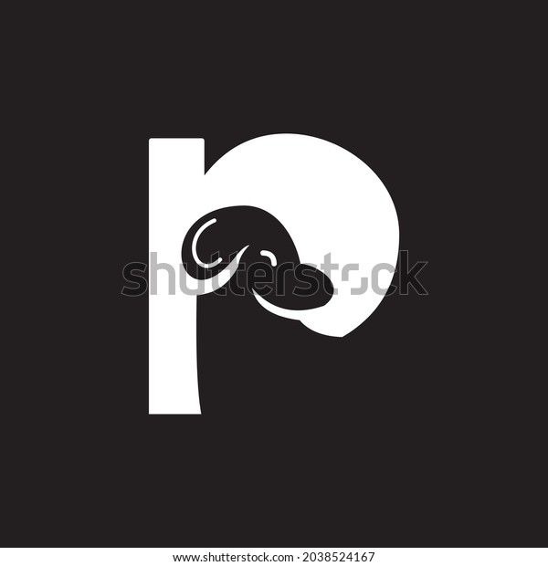 Letter P Logo Design Dog Animal Stock Vector (Royalty Free) 2038524167 ...