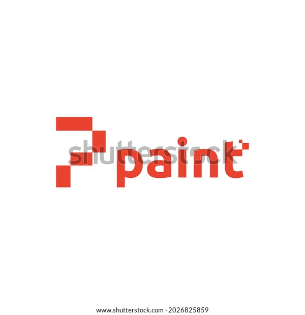 Letter P Logo Design Paint Logo Stock Vector (Royalty Free) 2026825859