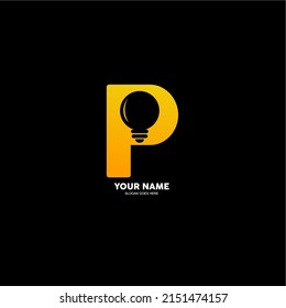 Letter P Logo Light Bulb Vector Stock Vector (Royalty Free) 2151474157 ...