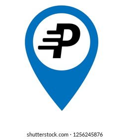 Letter P Map Pin Logo Concept Stock Vector (Royalty Free) 1256245876 ...